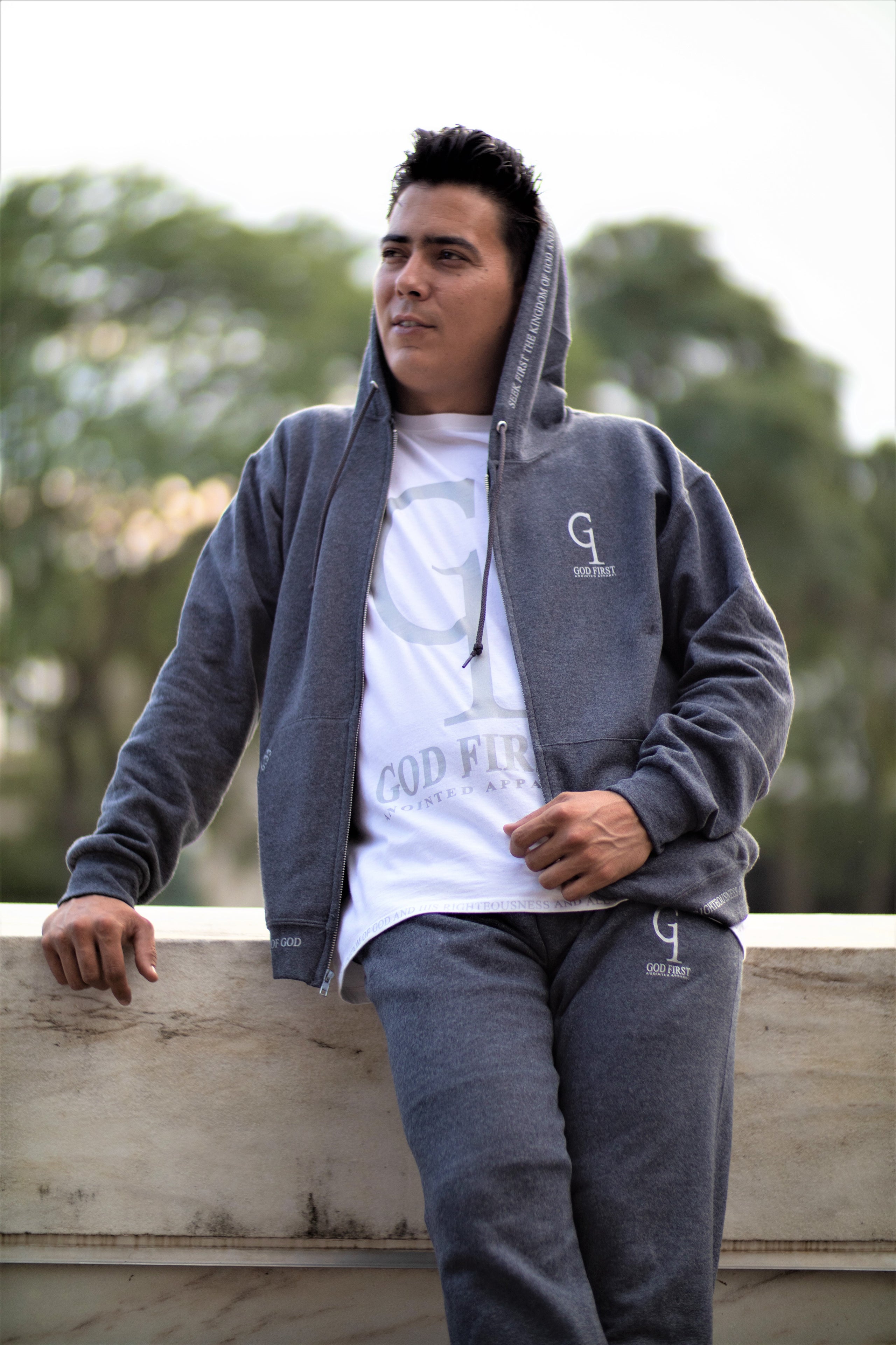 God 1st Men's Logo Zip Sweatsuit (XL) | God 1st